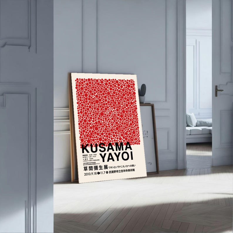 Yayoi Kusama Red Dots Poster Kusama Print Japanese Art Modern Art - Etsy