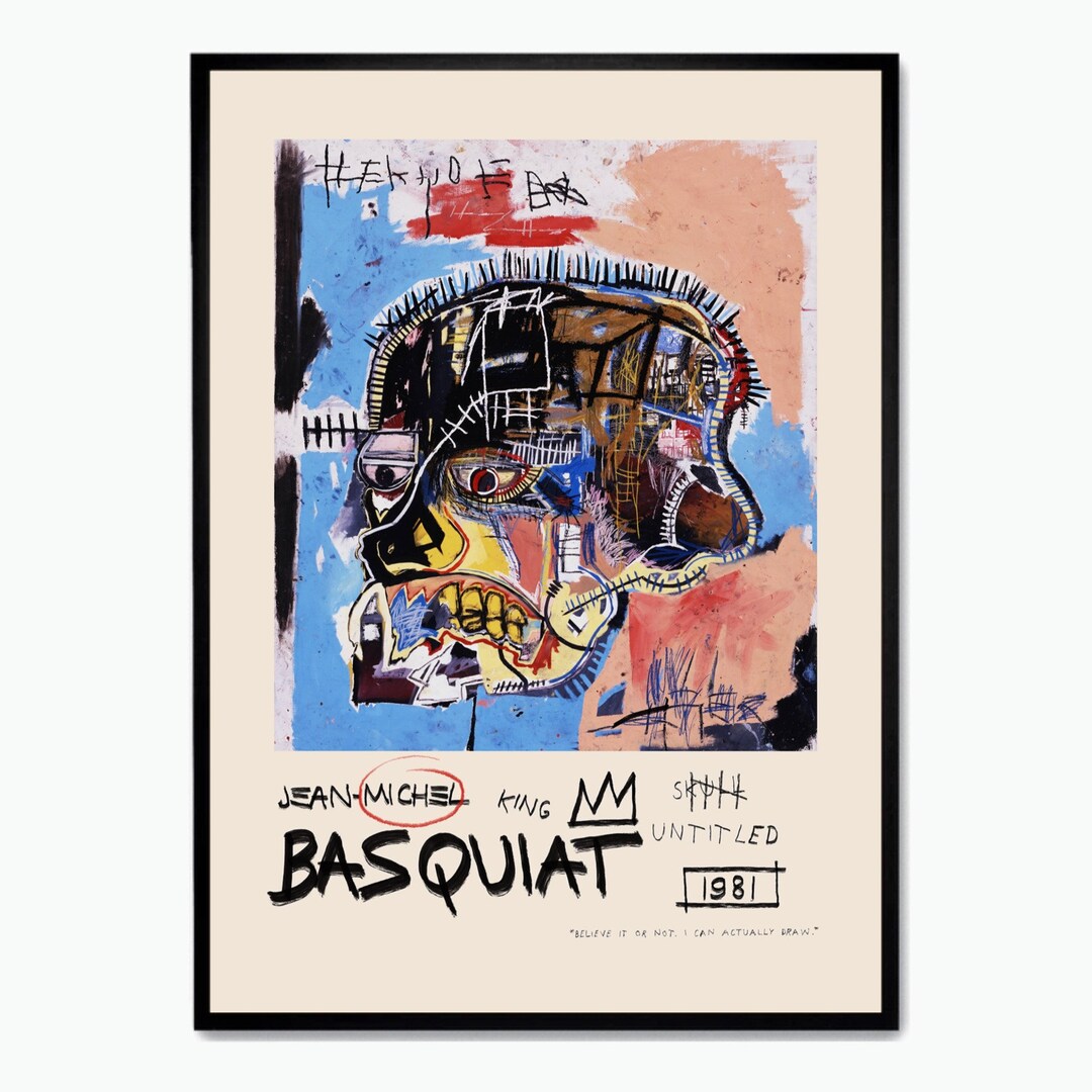 Basquiat Poster Untitled Scull Jean Michel Basquiat Exhibition Print ...