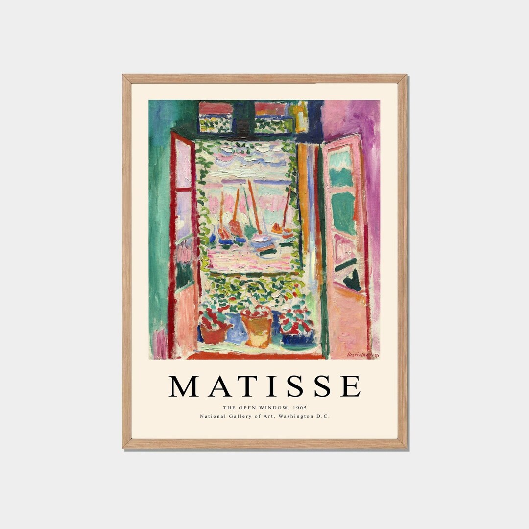 Matisse Window Poster Henri Matisse Vintage Print Abstract Wall Art ...