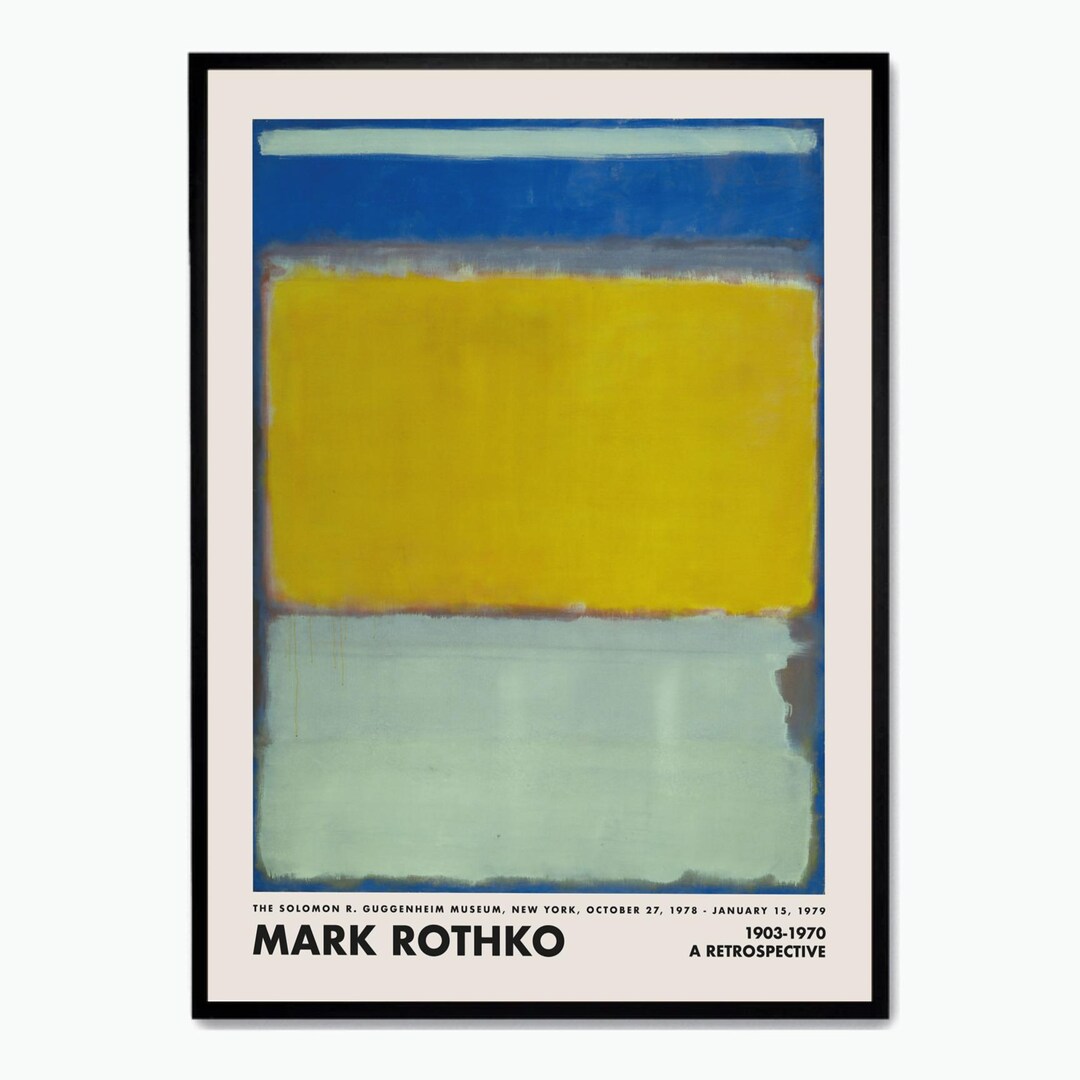 Mark Rothko Posterexhibition Print as Housewarming Gift Mark Rothko ...