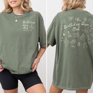 Personalized Birthday Running Club Doodle Shirt, 5K 10K Half Marathon ...