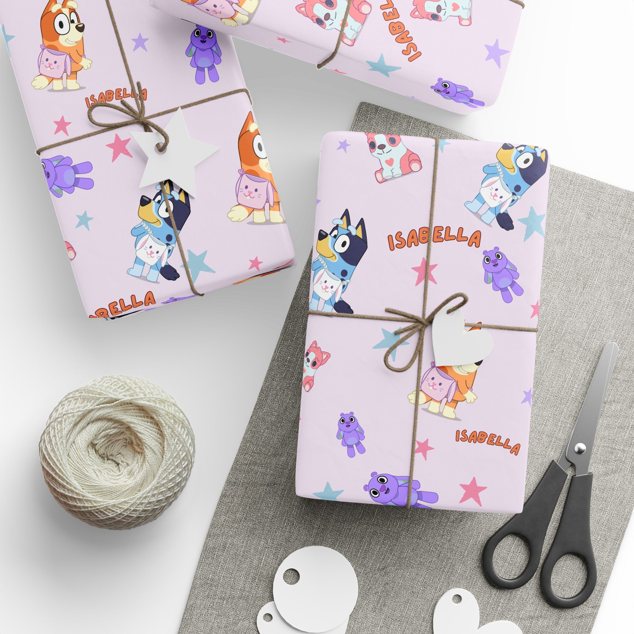 Custom Bluey Gift Wrap for Girls Bluey Birthday Gift Wrapping Paper ...