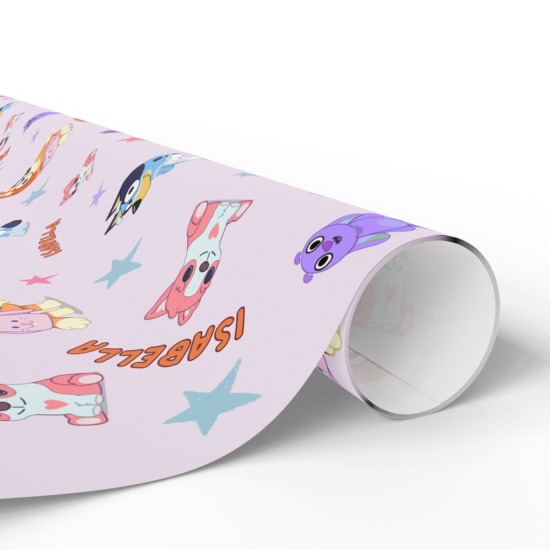 Custom Bluey Gift Wrap for Girls Bluey Birthday Gift Wrapping Paper ...