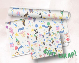 Custom Bluey Gift Wrap for Girls Bluey Birthday Gift Wrapping Paper ...