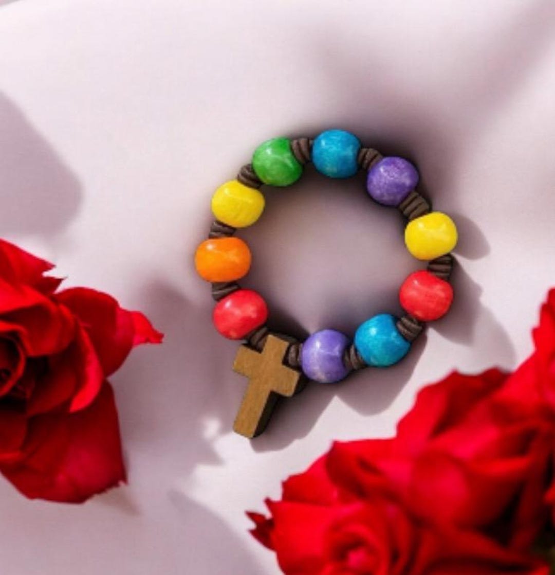 Colorful Rosary Set of 6,decolores Pocket Finger Rosaries,kids Chunky ...