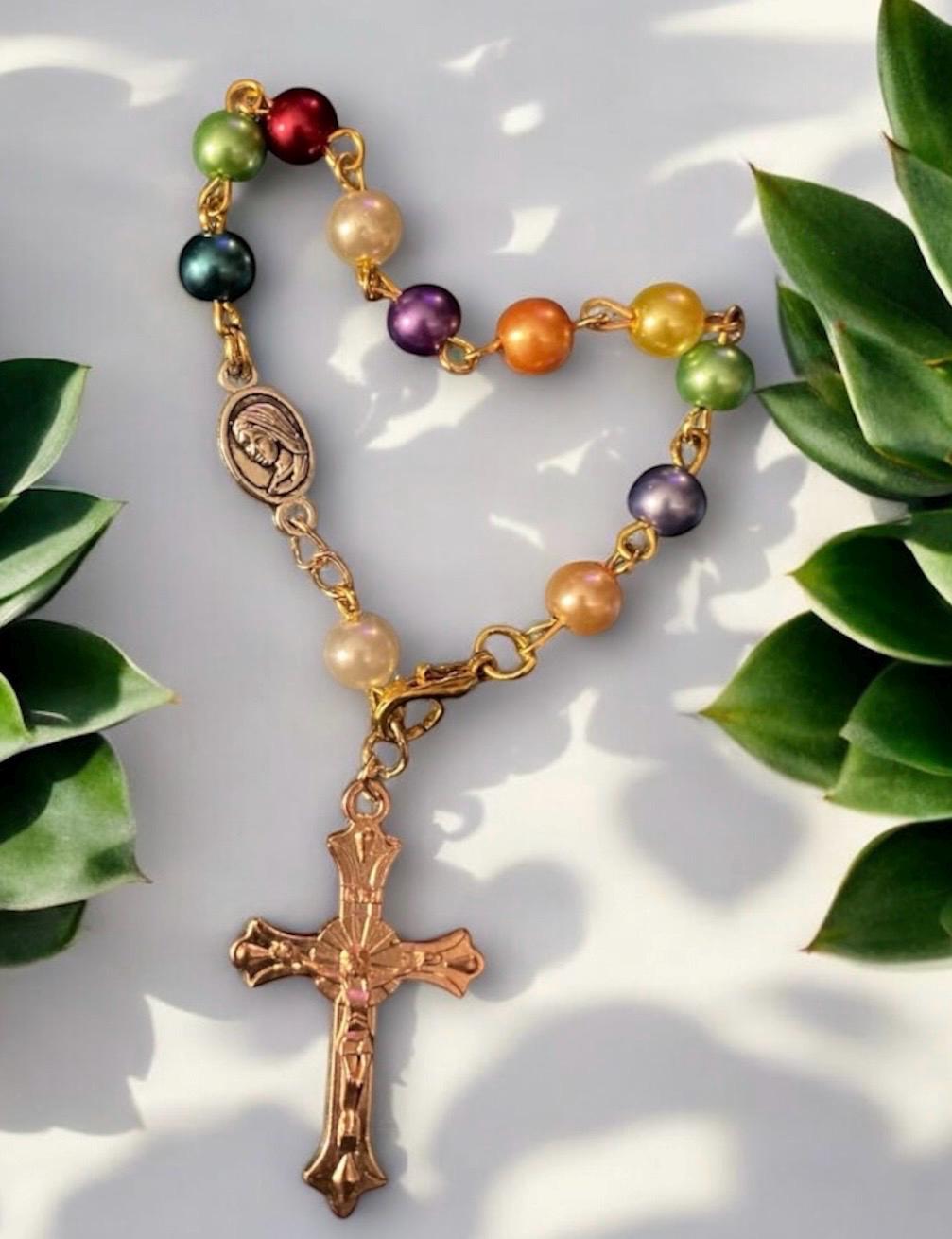 Decolores Cursillo Rosary Tenner, Catholic Travel Pocket Rosary Prayer ...