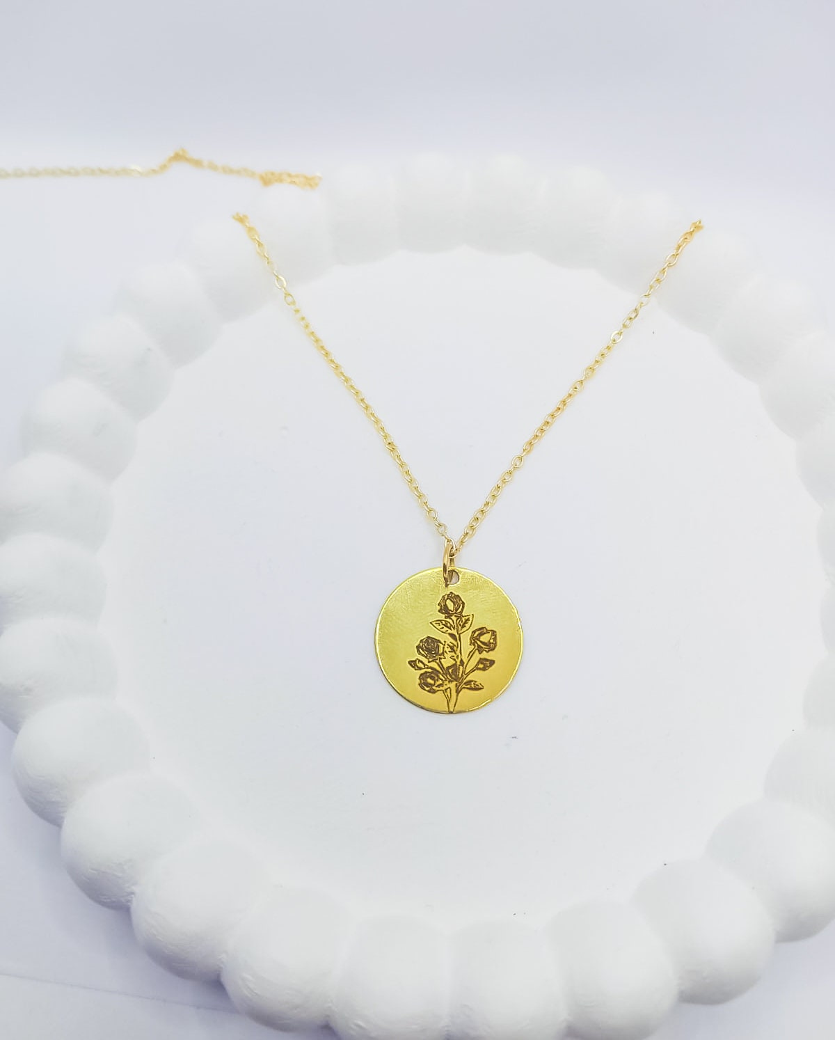Combined Birth Moth Flower Bouquet Necklacecustom Name - Etsy