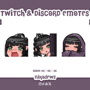 Shadowheart Emote Pack | Twitch Discord Emotes | Baldurs Gate 3 | Chibi ...