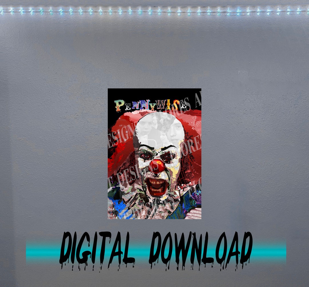 Pennywise the Clown Wall Art,jpg,pennywise Collage Wall Art, Printable ...