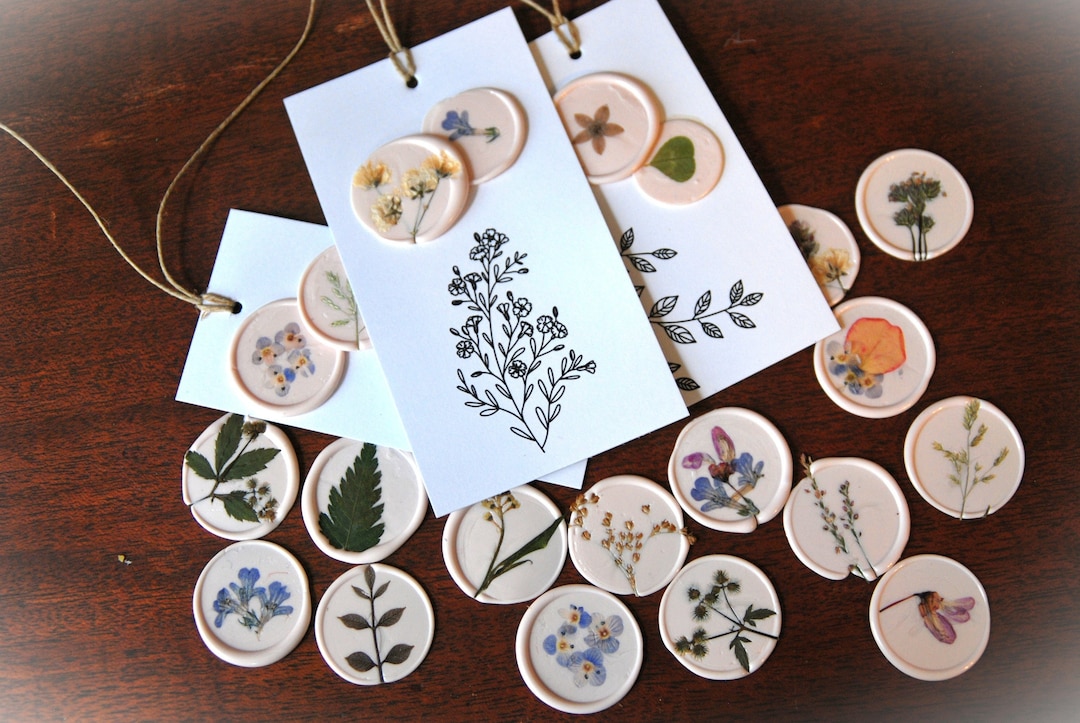 Custom Handmade Pressed Flower Wax Seals (20 Pack) - Beautiful Floral ...