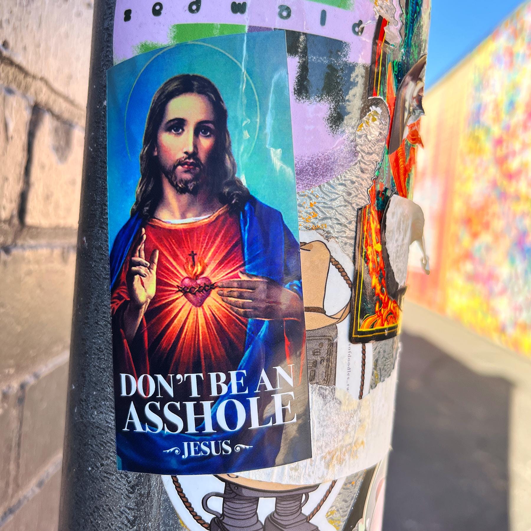 Jesus: Don't Be an A**hole | Street Art Slap Stickers - Etsy