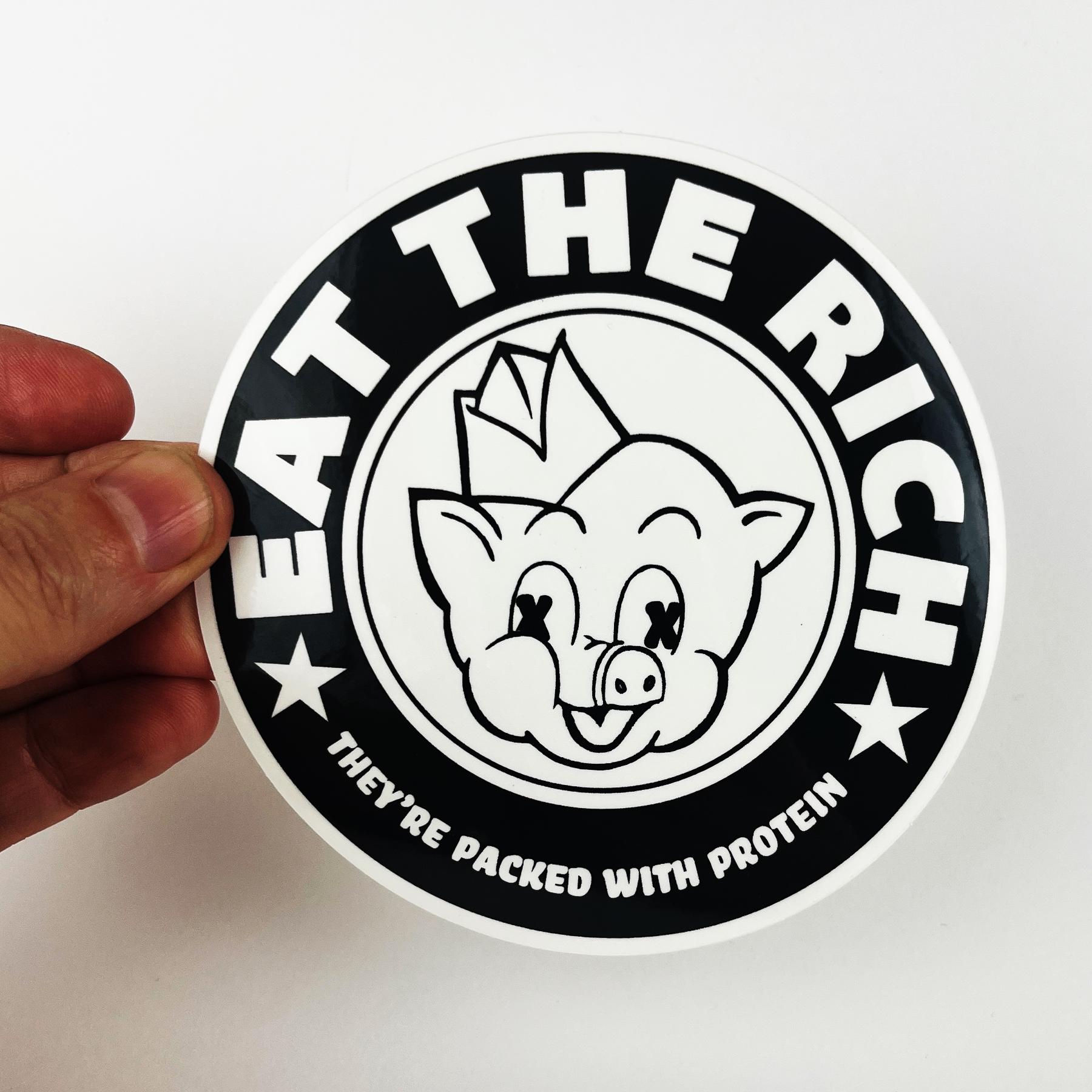 Eat the Rich Sticker | Street Art Slap Stickers - Etsy