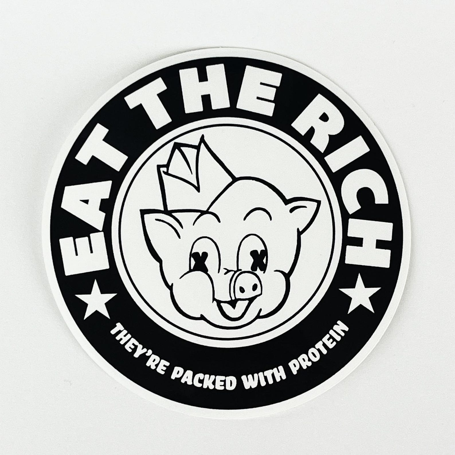 Eat the Rich Sticker | Street Art Slap Stickers - Etsy