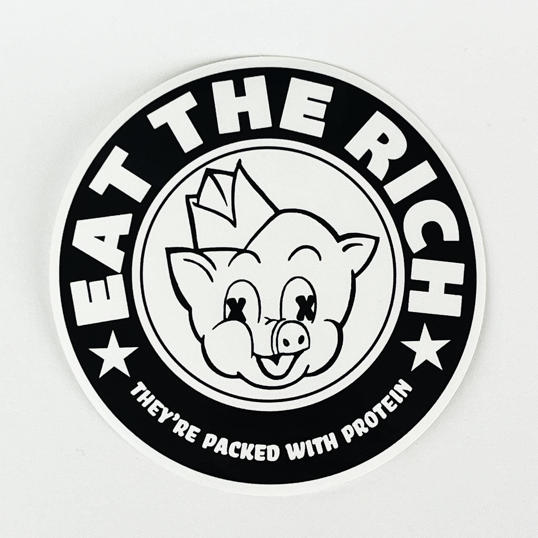 Eat the Rich Sticker | Street Art Slap Stickers - Etsy