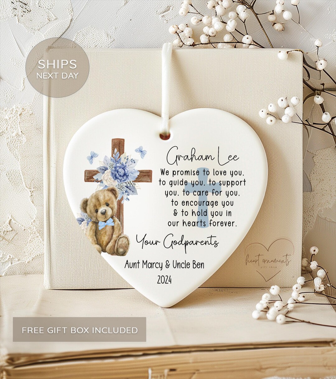 Personalized Godchild Ornament - Gift From Godmother - Gift From ...