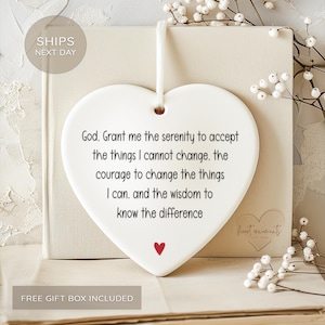 Serenity Prayer Ornament - God Grant Me the Serenity to Accept the ...