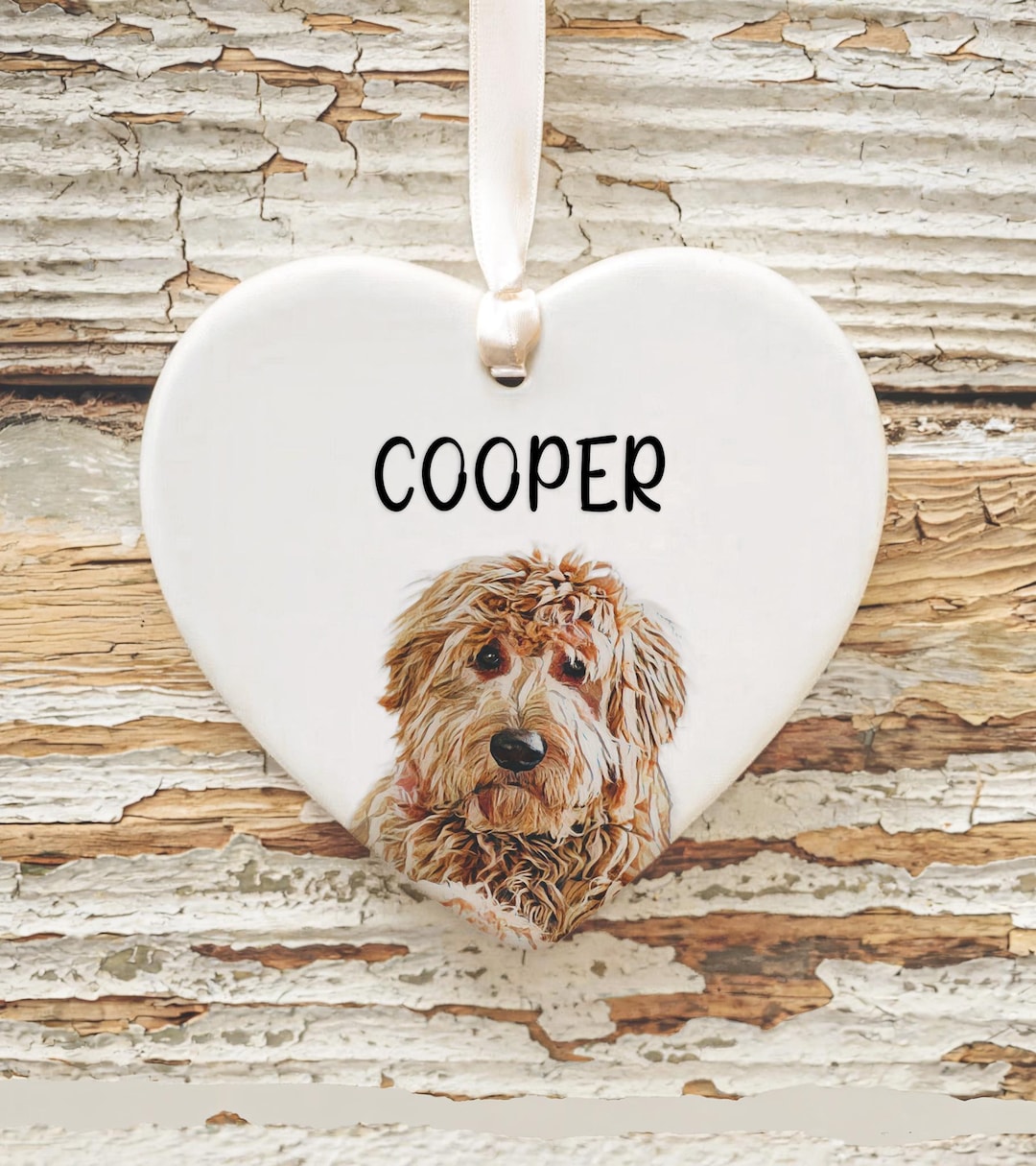 Personalized Goldendoodle Ornament - Watercolor Pet Photo Ornament Gift ...