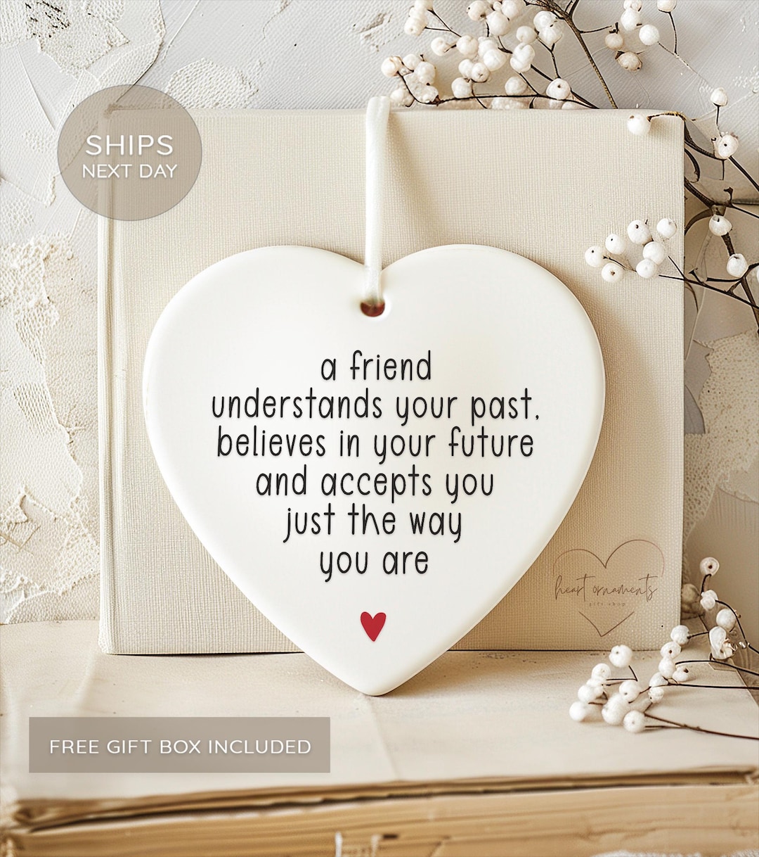 A Friend Understands Your Past Saying - Friendship Appreciation Gift ...
