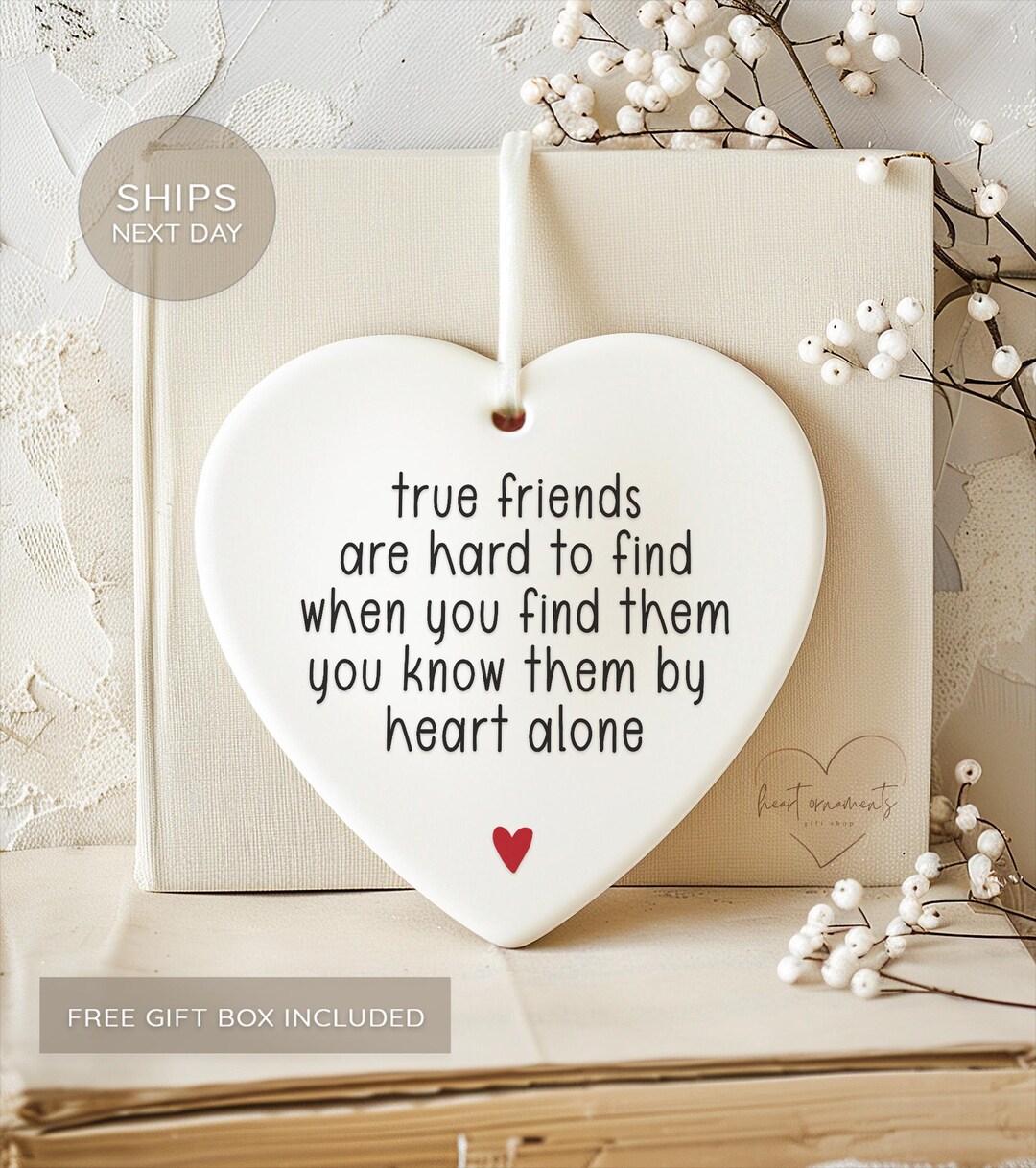True Friends Are Hard to Find Christmas Ornament - Personalized Friend ...