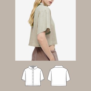 Cropped Shirt PDF Digital Sewing Pattern BUNDLE – With Over 100 ...