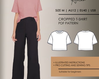 Cropped Shirt PDF Digital Sewing Pattern BUNDLE With Over 100 Possible ...