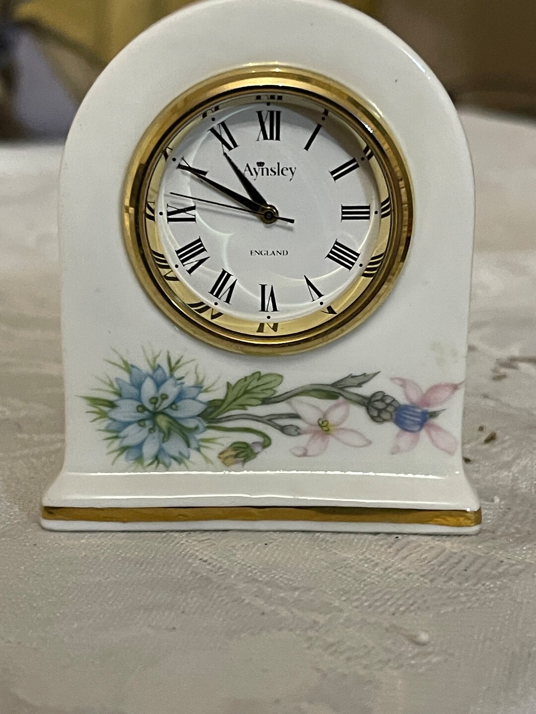 Aynsley Miniature Clock - "wild Tudor" - Etsy
