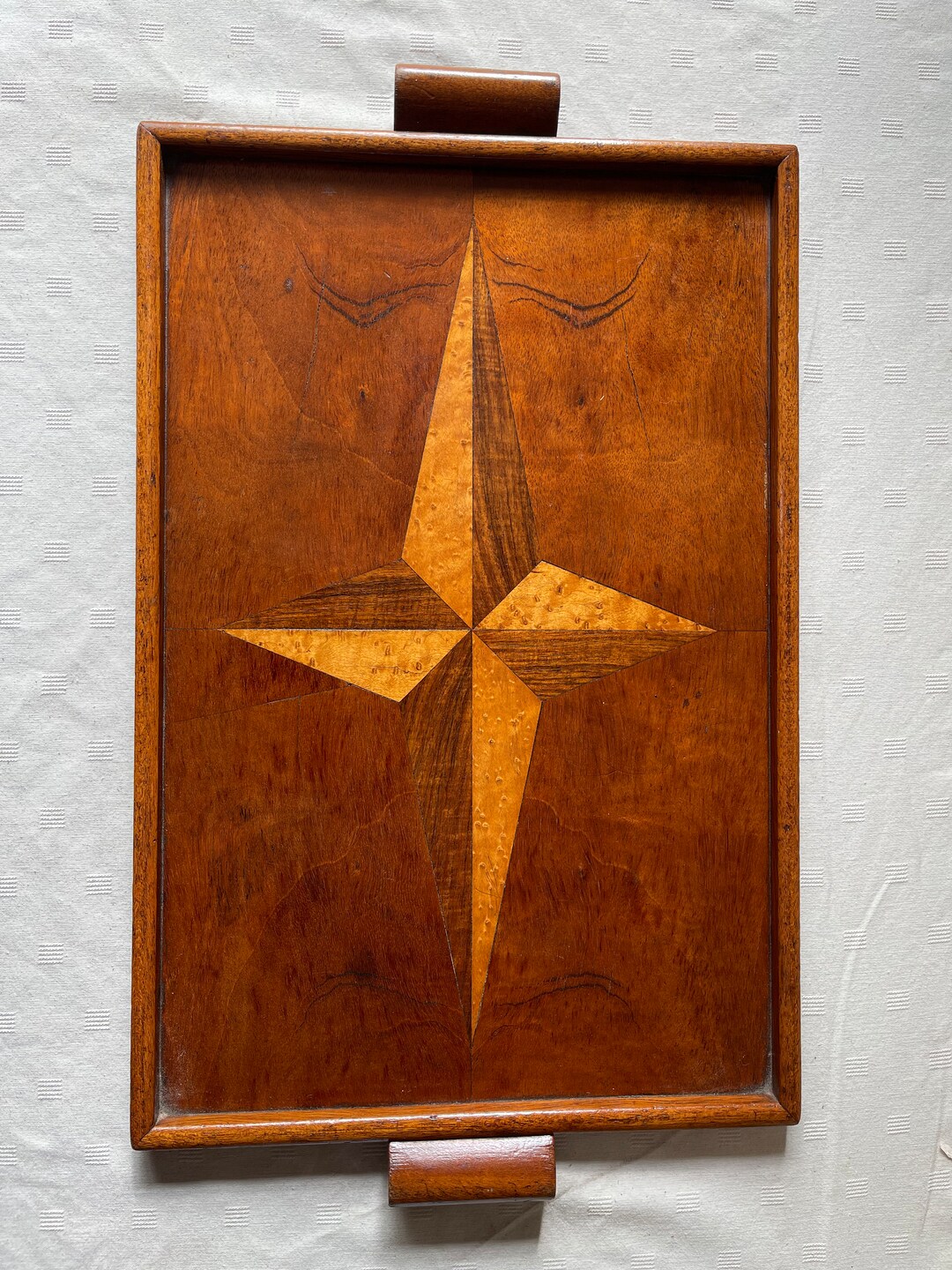 Antique Wooden Marquetry Tray Est. Circa 1920s - Etsy