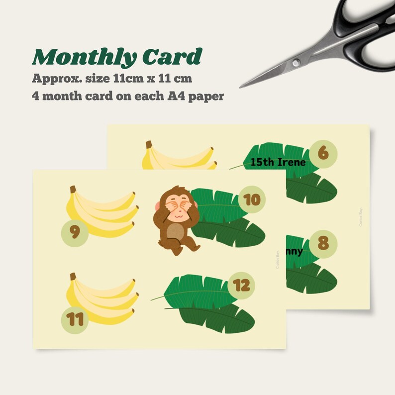 Monkey Themed Classroom Birthday Display, Birthday Bulletin Board ...