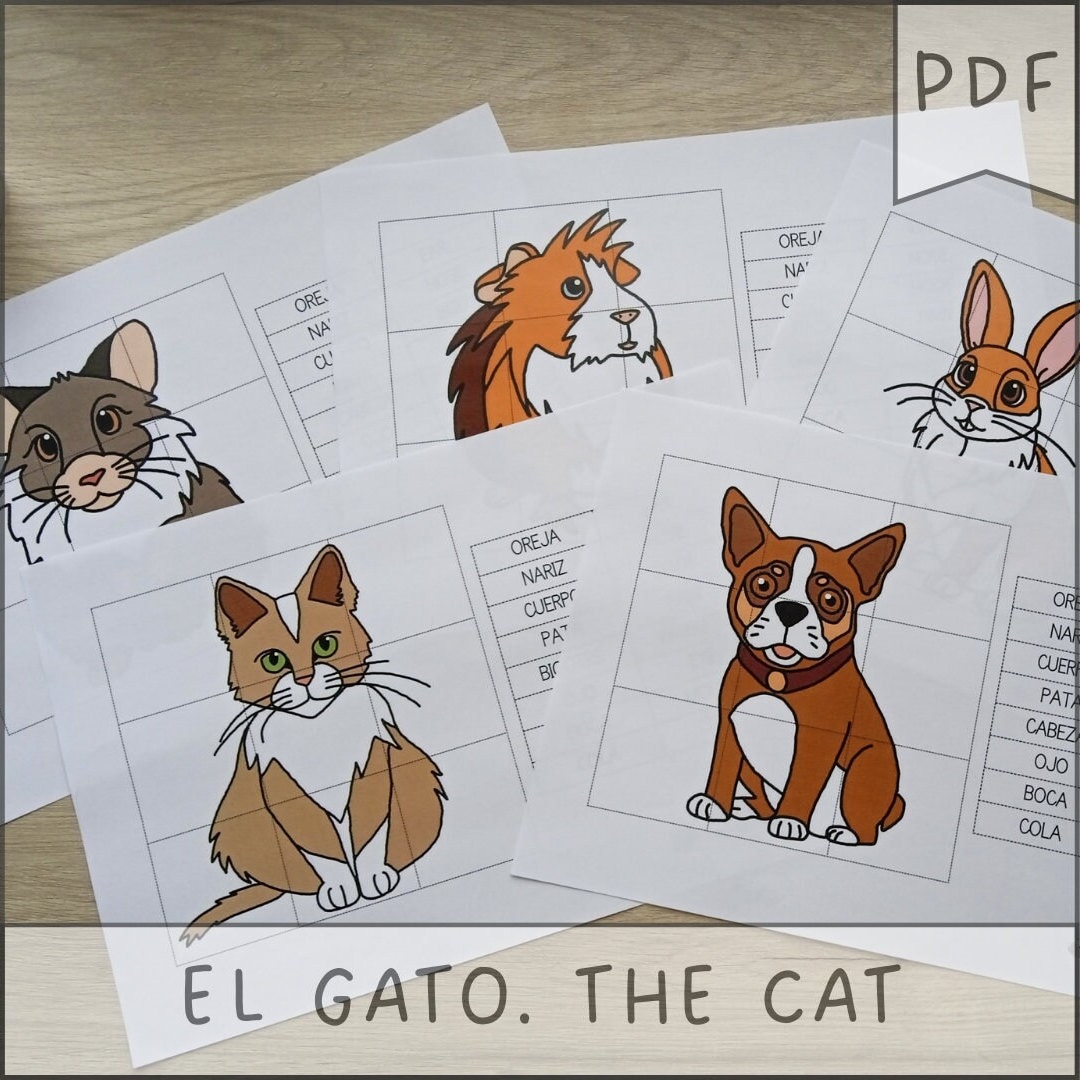 Hojas De Trabajo Sobre Animales Para Niños De Uno a Siete Años. Puzzle ...