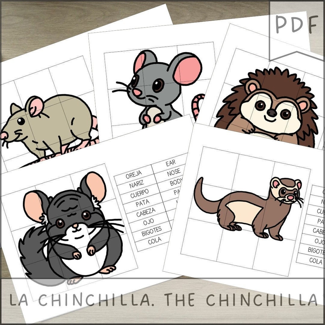 Hojas De Trabajo Sobre Animales Para Niños De Uno a Siete Años. Puzzle ...