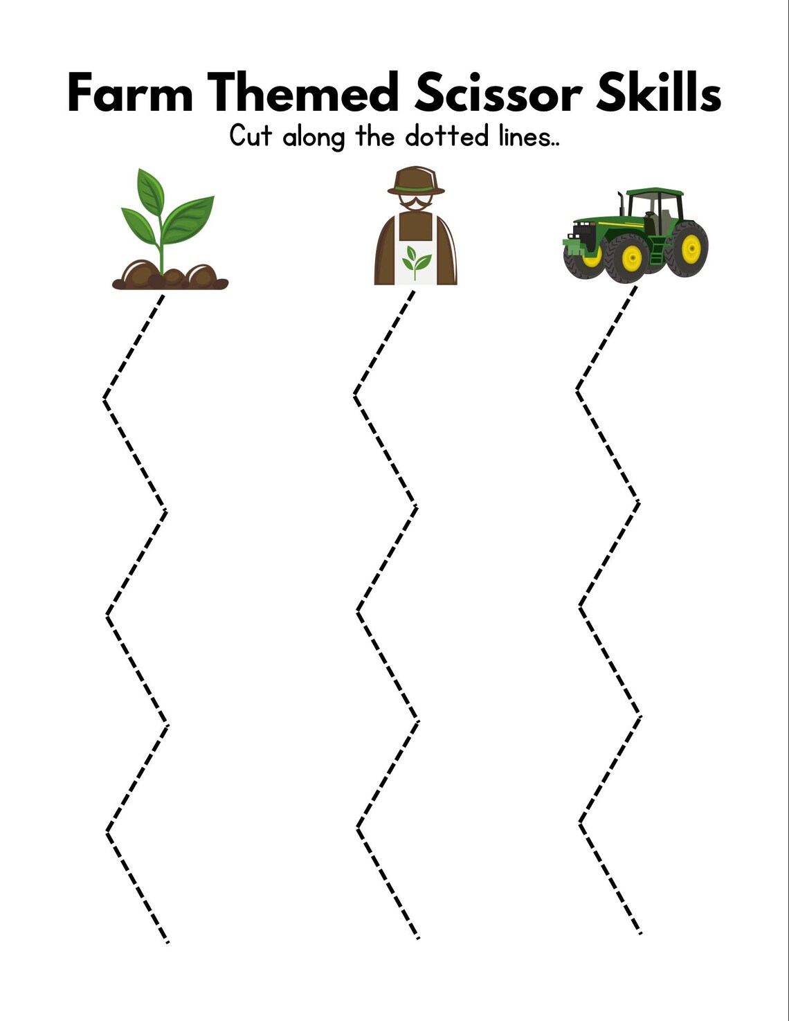 Farm Themed Scissor Skills - Etsy