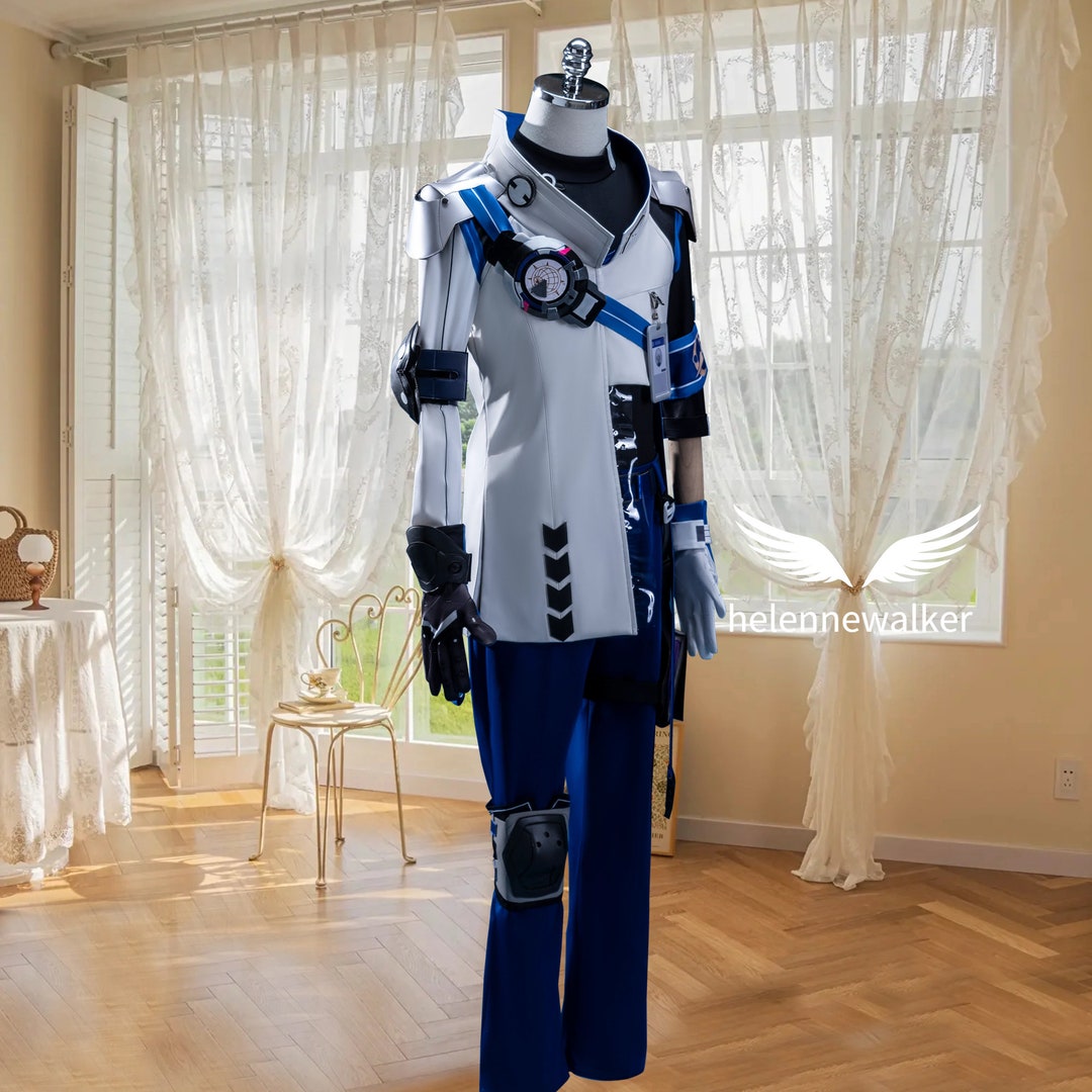Honkai: Star Rail Alan Cosplay Costume Full Set Halloween Blue Outfit ...