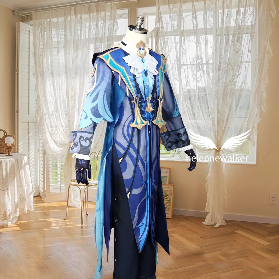 Genshin Impact Neuvillette Cosplay Costume Role Play Comic Con Outfits ...