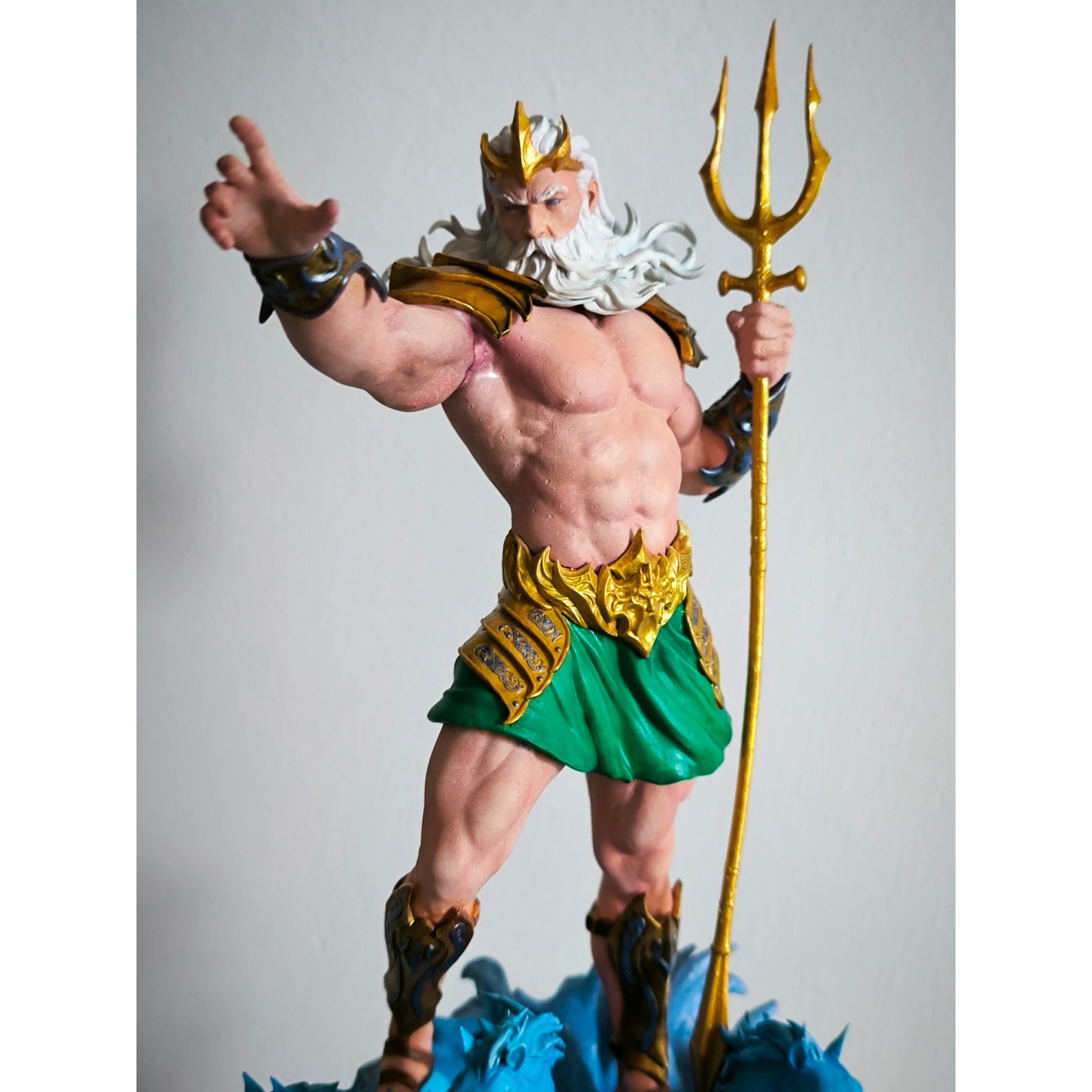 God Poseidon Statue 3D Printed and Painted for Boyfriend / Husband, Geek, Greek Mythology ...