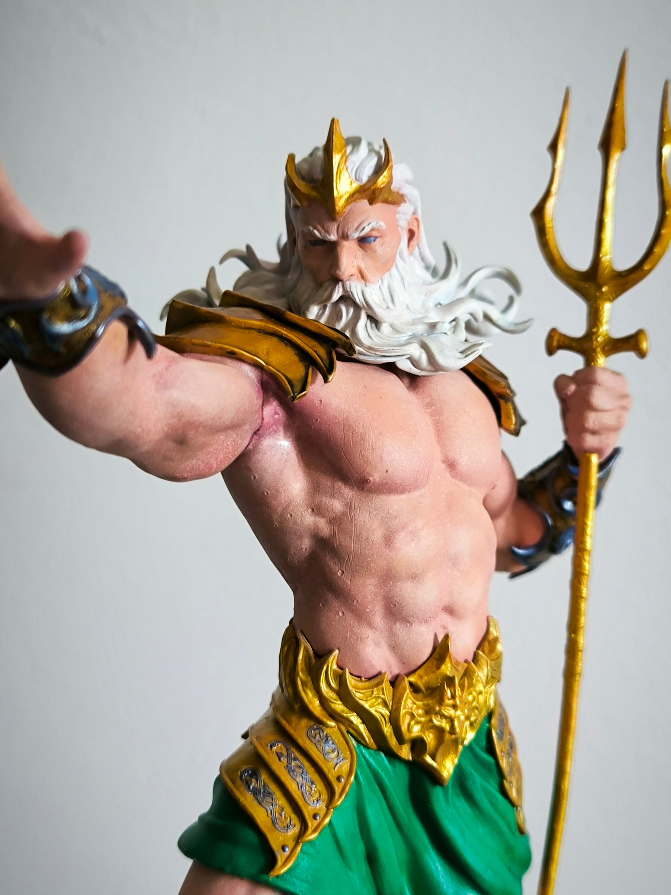 God Poseidon Statue 3D Printed and Painted for Boyfriend / Husband, Geek, Greek Mythology ...