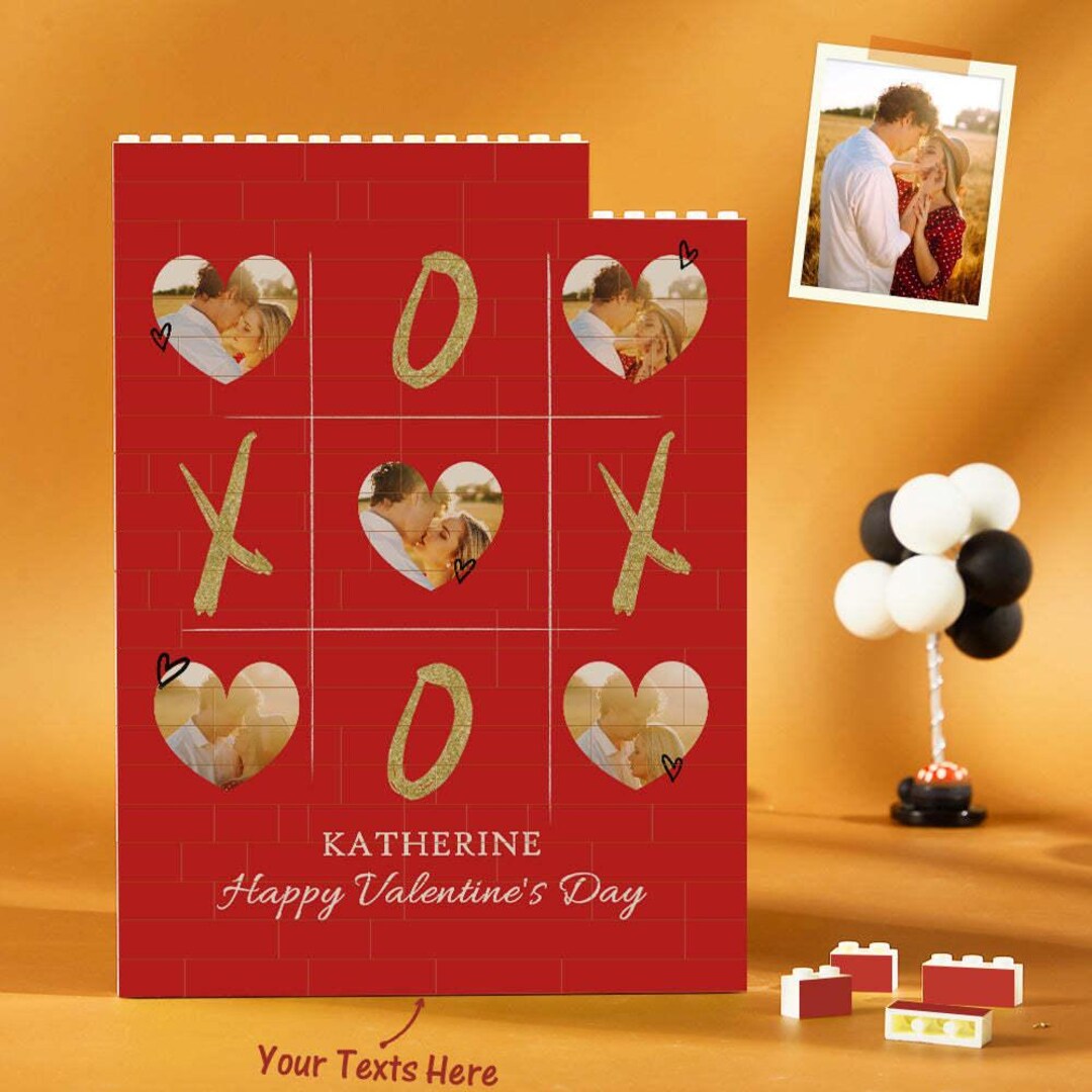 Custom Building Block Puzzle Happy Valentine's Day XOXO - Etsy