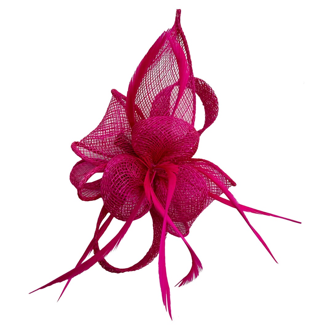 Fuschia Fascinator Small Size Mini Poppy Flower and Petals Style Hat ...