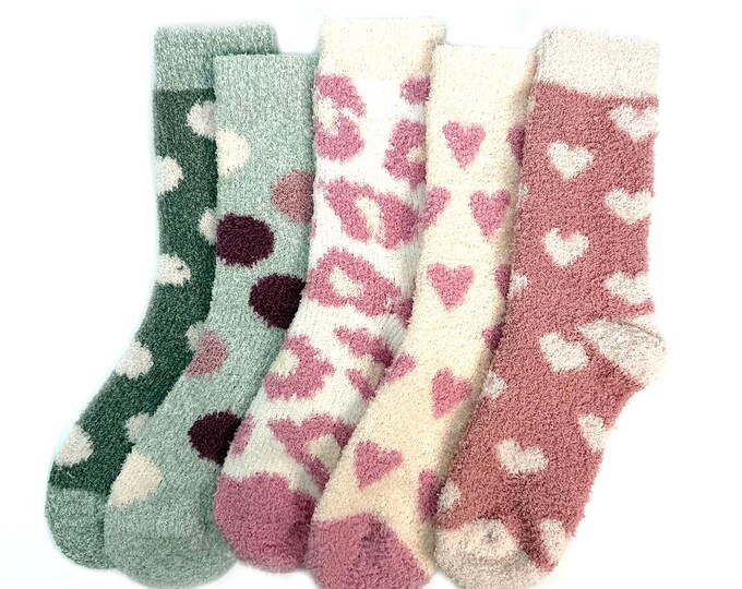 Fluffy Socks, Soft Socks, Pink Socks, Cream Socks, Party Socks, Gift ...