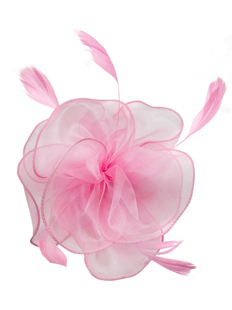 Light Pink Fascinator Hatinator With Headband and Clip, Wave Shaped ...