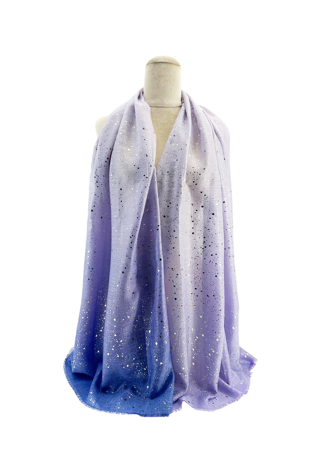 Elegant Sparkle Scarf With Gold Metallic Foil Print Scarves Wrap Shawl ...