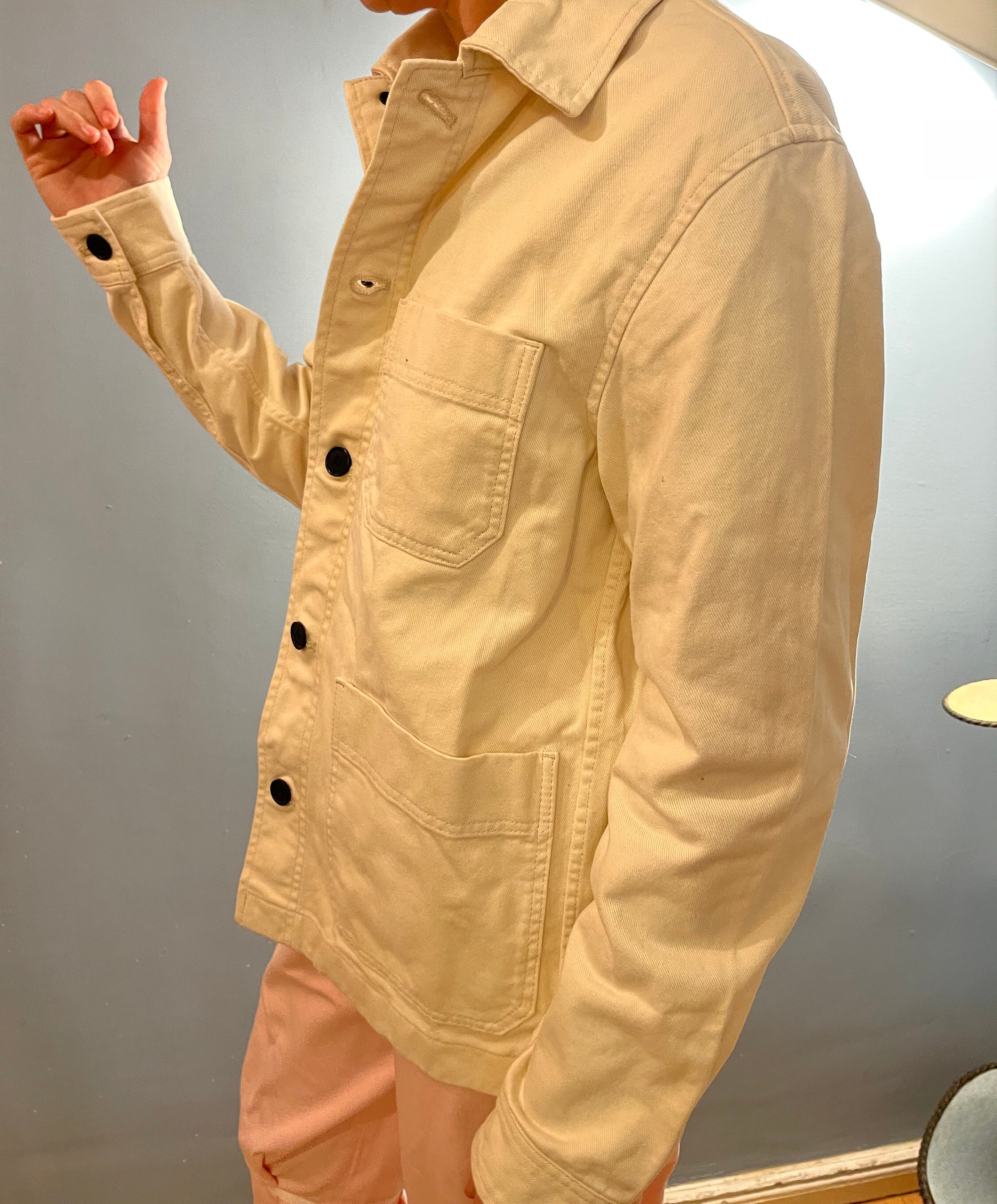 Beige Jacket With Pocket Explorer Style Size L to XL - Etsy