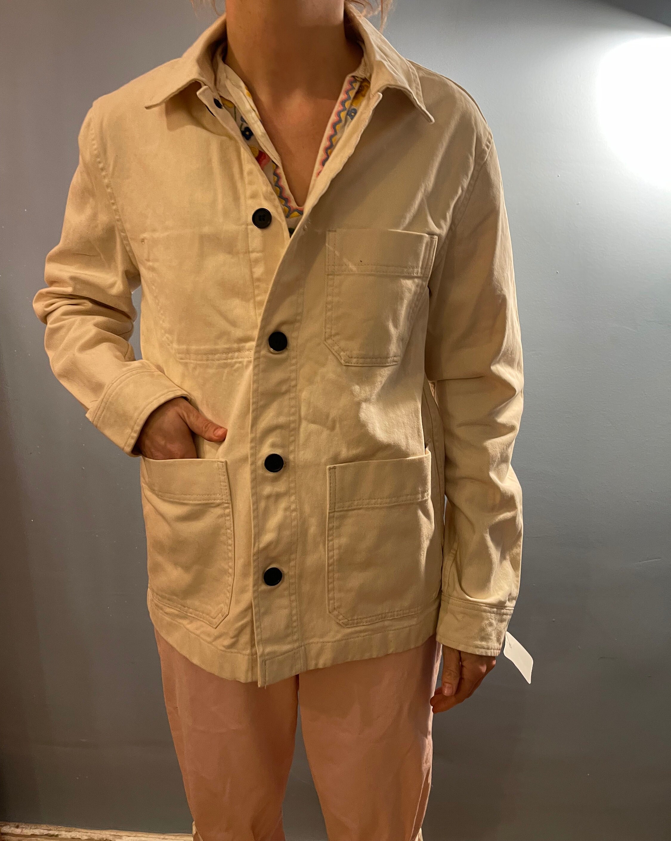 Beige Jacket With Pocket Explorer Style Size L to XL - Etsy