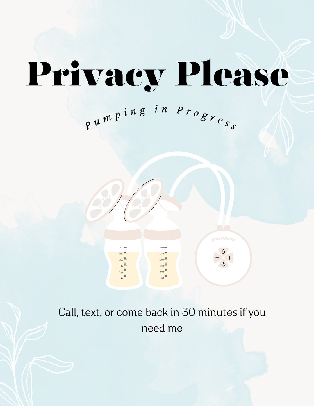 Pumping at Work Printable Sign - Etsy