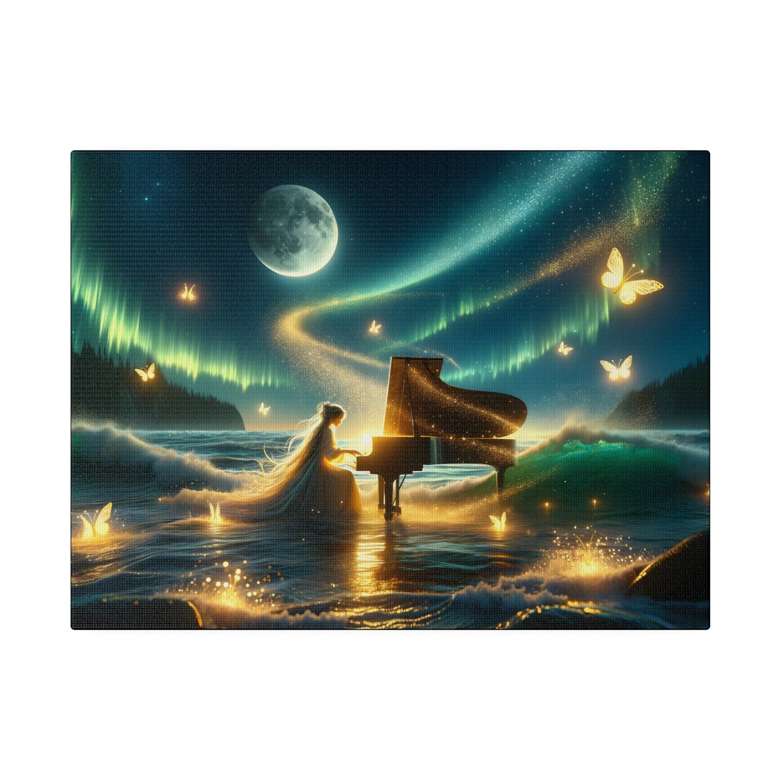 Enchanted Serenade: A Moonlit Sonata by the Sea - Etsy