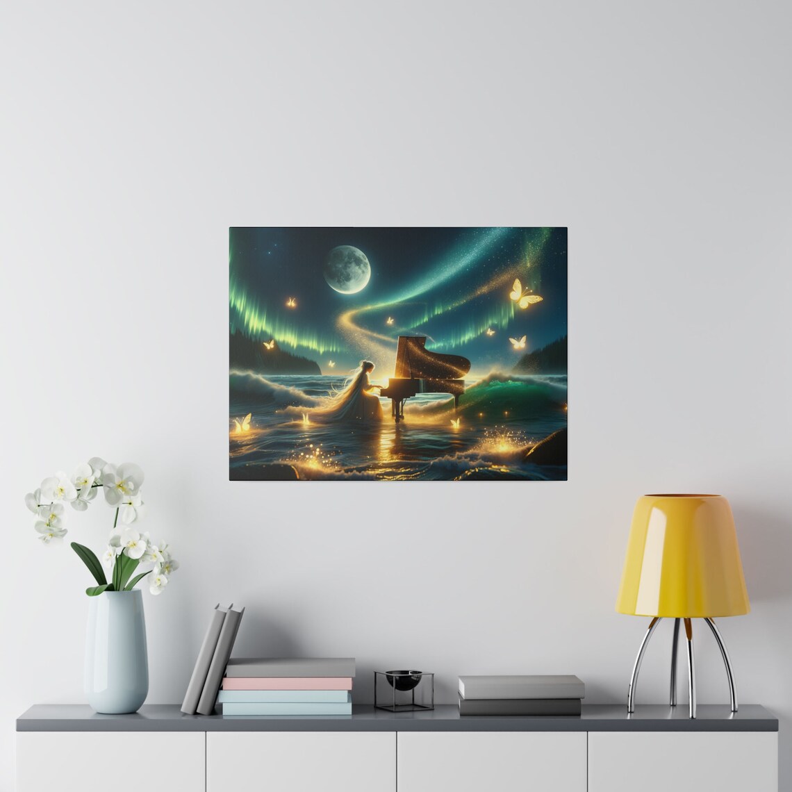 Enchanted Serenade: A Moonlit Sonata by the Sea - Etsy