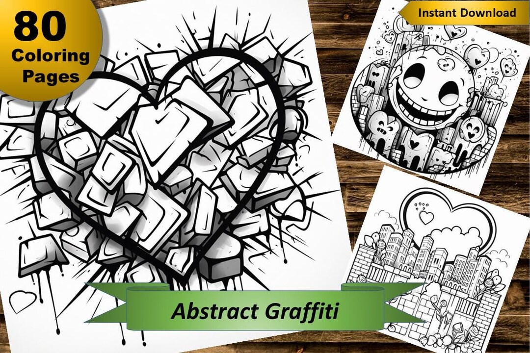 80 Abstract Graffiti, Coloring Pages, Coloring Book, Coloring Pages ...