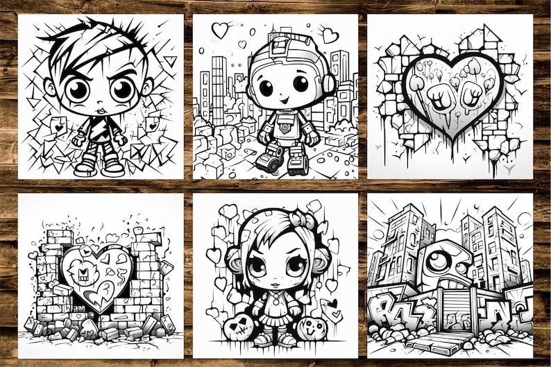 80 Abstract Graffiti, Coloring Pages, Coloring Book, Coloring Pages ...