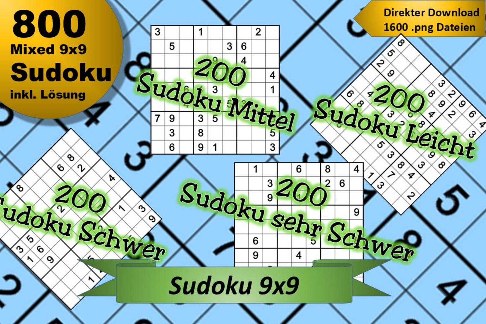 800 Sudoku Puzzles Easy to Very Hard With Solution, 800 Printable ...