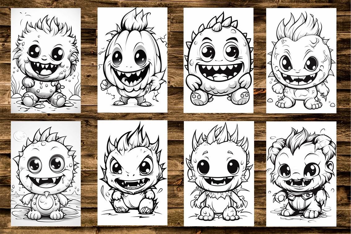 100 Little Monster, Coloring Pages, Coloring Book, Coloring Pages ...