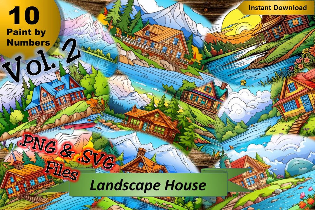 10 Coloring by Numbers House Coloring Pages, Coloring Pages, for Kids ...